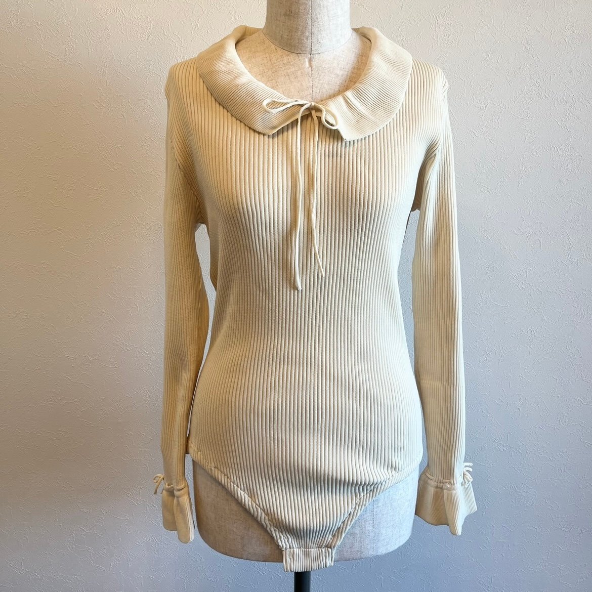 〈vintage〉rib knit leotard | MEARI and AMERI vin...