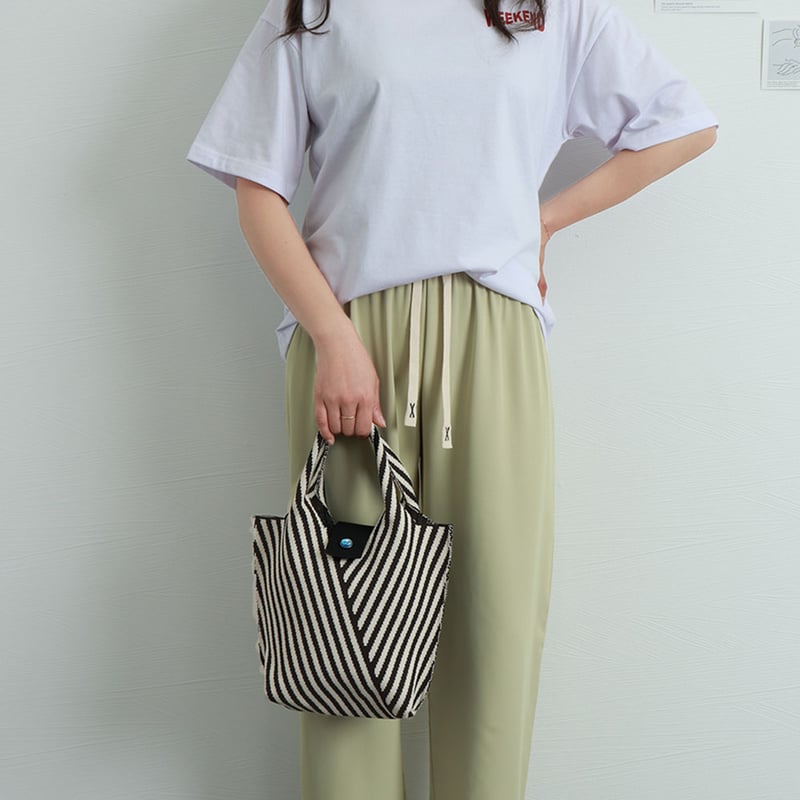 ストライプミニニットバッグ | Bagoodtimeshop ストライプミニニットバッグ | Bagoodtimeshop
