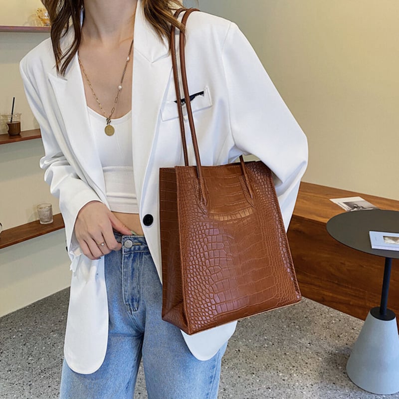 クロコダイル柄ポーチ付きトートバッグ | Bagoodtimeshop クロコダイル柄ポーチ付きトートバッグ | Bagoodtimeshop
