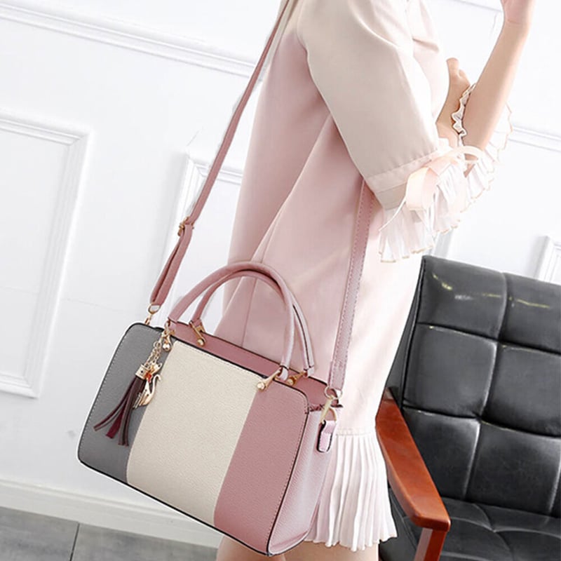 2wayバイカラーショルダーバッグ チャーム付き | Bagoodtimeshop 2wayバイカラーショルダーバッグ チャーム付き | Bagoodtimeshop