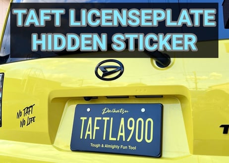 TAFT タフト ナンバープレート隠し カッティング ステッカー デカール | STKGANG...