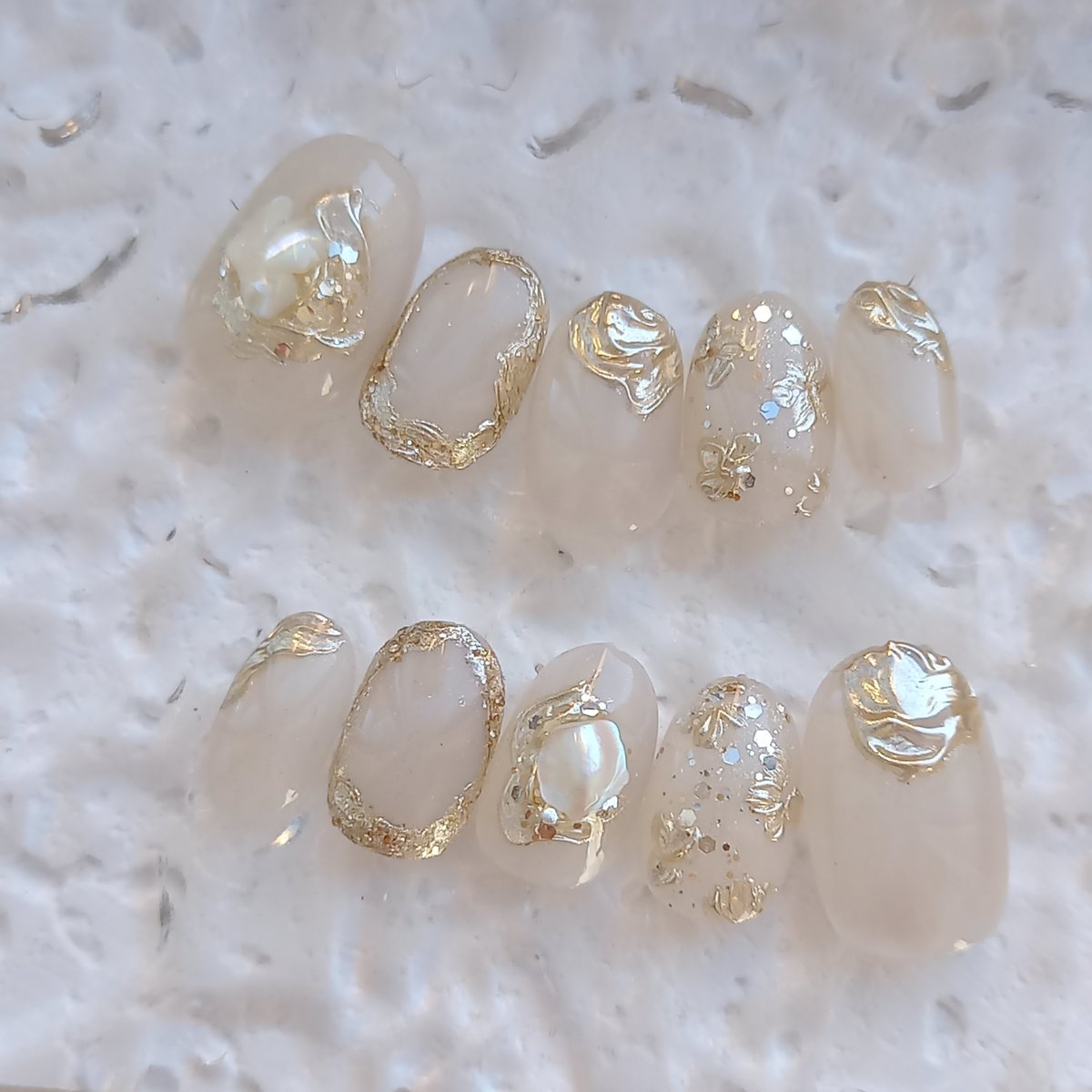 (065)Perl White Mirror flower | Infinity