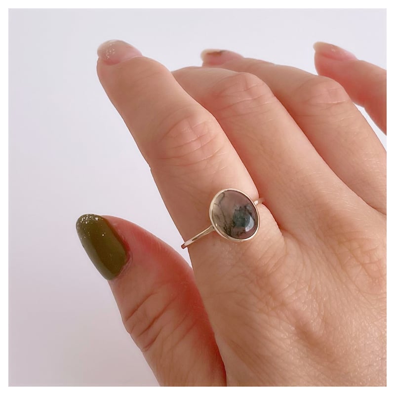 モスアゲート リング【K10/13号】 | soeru jewelry モスアゲート リング【K10/13号】 | soeru jewelry