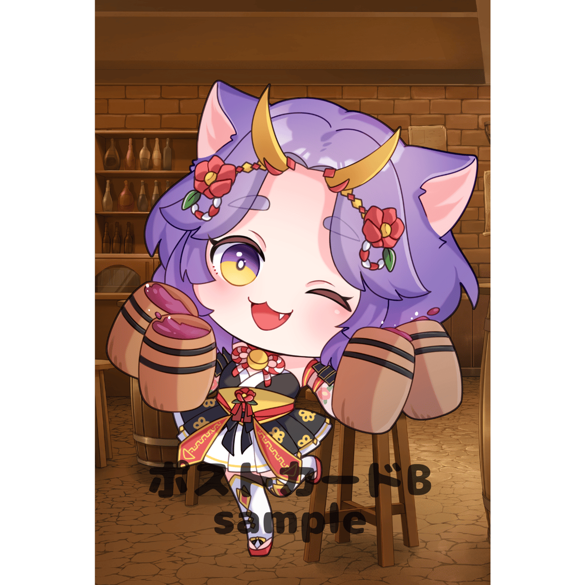 【グレープドリンクセット・ねこ武者】 | kindcreation's STORE