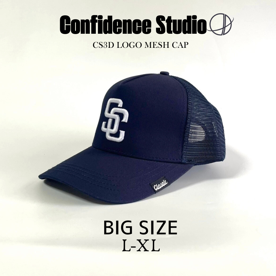CS3D LOGO DEEP MESH CAP NAVY/WHITE CON-56 | c...
