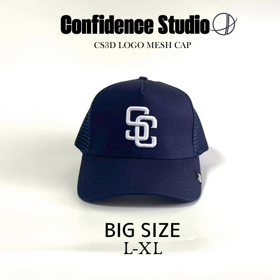 CS3D LOGO DEEP MESH CAP NAVY/WHITE CON-56 | c...