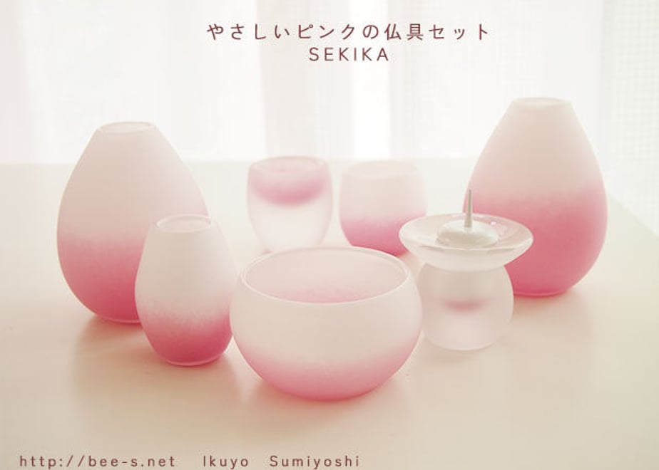 おしゃれな仏具セット SEKIKAピンク＆ホワイト | おしゃれ聖具 天使具の店 Bee-S