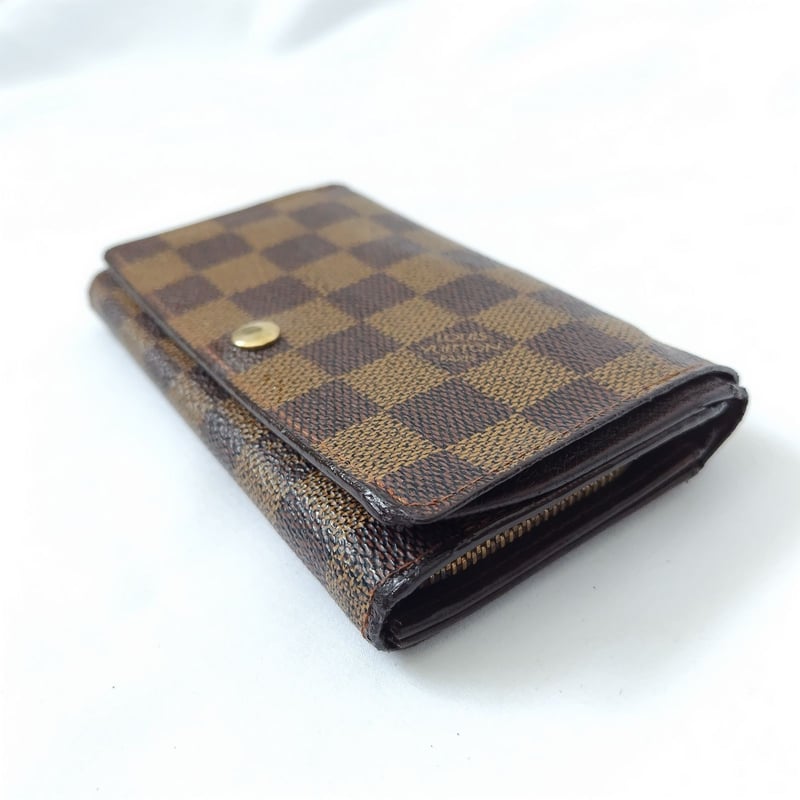 LOUIS VUITTON【ルイヴィトン】ダミエ 折財布 ファスナー付 LOUIS VUITTON【ルイヴィトン】ダミエ 折財布 ファスナー付