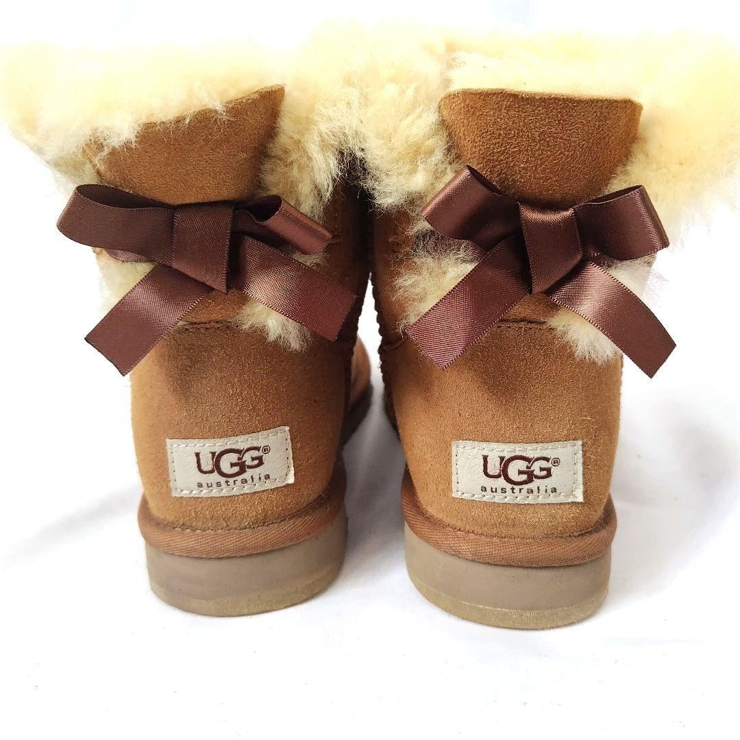 美品UGG【アグ】ムートンブーツ ミニベイリーボウ ショート 美品UGG【アグ】ムートンブーツ ミニベイリーボウ ショート
