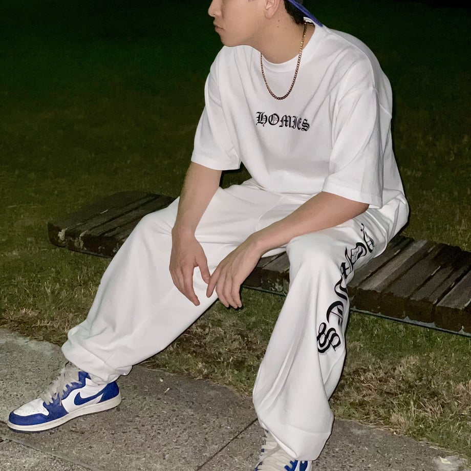 HOMIES side sweat pants （white）/HOMIES SIDE PAN...
