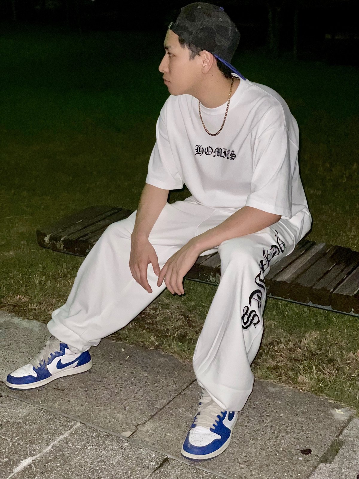 HOMIES side sweat pants (white)/HOMIES SIDE PAN HOMIES side sweat pants (white)/HOMIES SIDE PAN