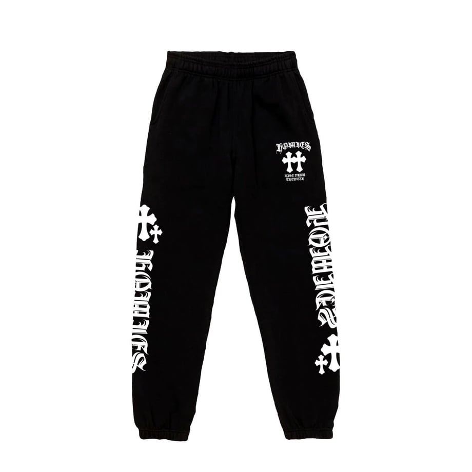 W cross sweat pants (black)/W CROSS PANTS BK