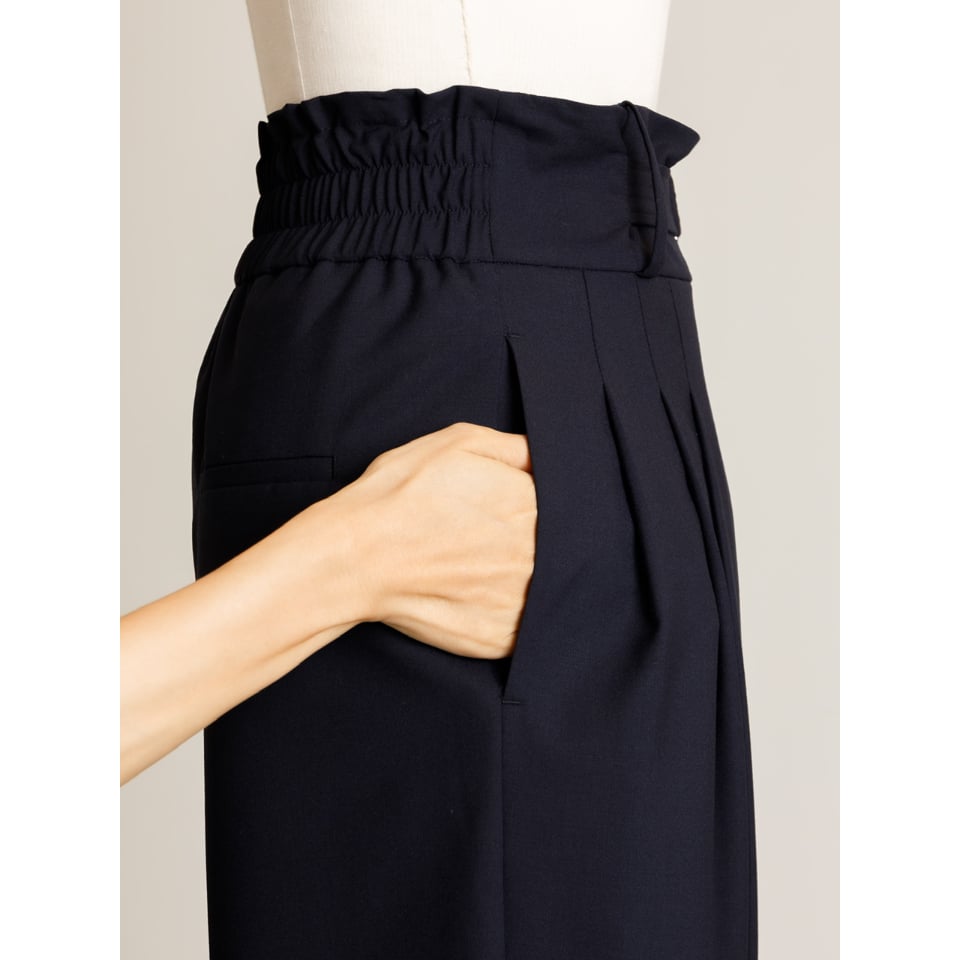 RELAX TUCK PANTS/Navy | FREY RELAX TUCK PANTS/Navy | FREY