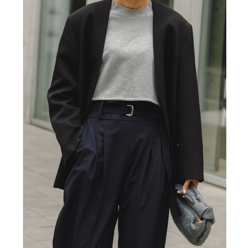 RELAX TUCK PANTS/Navy | FREY RELAX TUCK PANTS/Navy | FREY