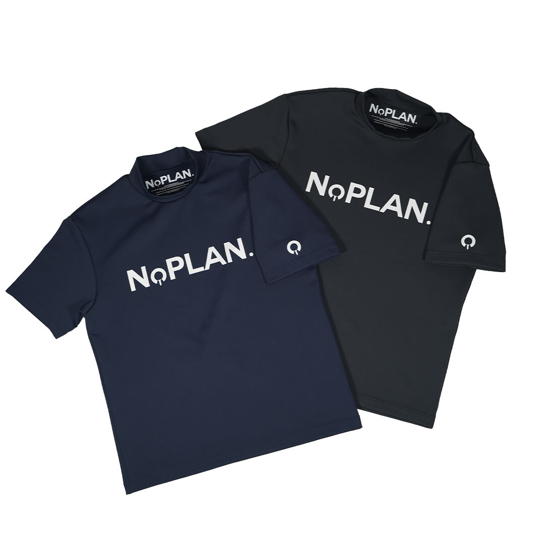 フロントロゴ モックネック BLACK 春秋 | noplan.golf STORE