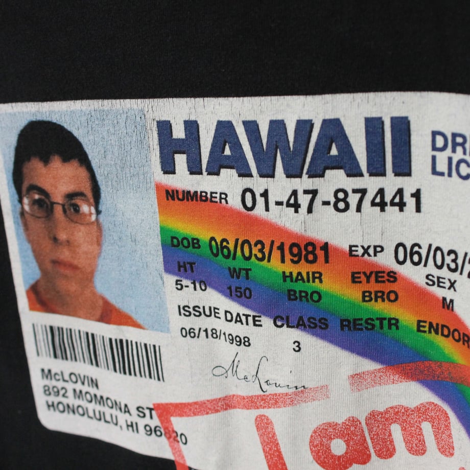 Superbad “Fake ID” CutTag Fits L | ONE VINTAGE