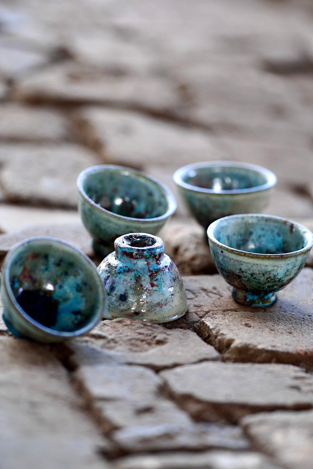 BLUE KUMIDASHI CUP | SHINICHI KOTSUJI pottery