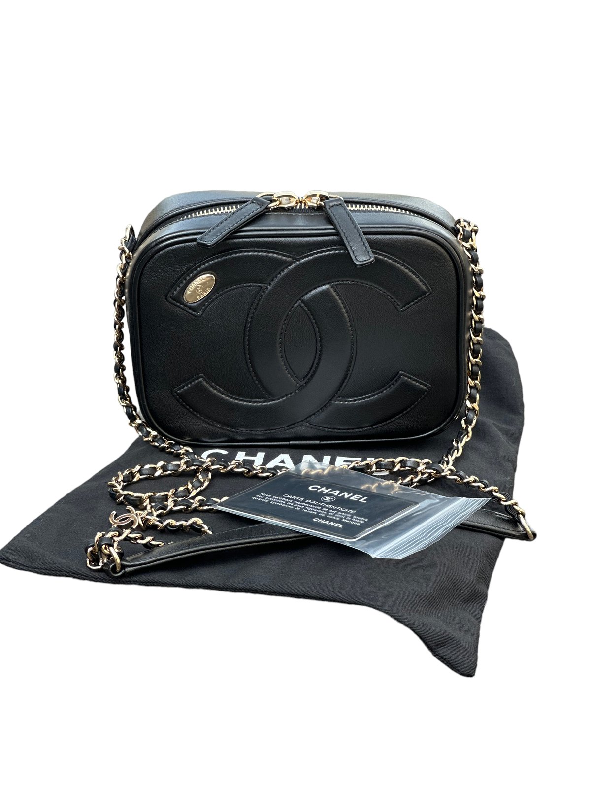 CHANELシャネルデカココマークラウンドファスナーマトラッセCC CHANELシャネルデカココマークラウンドファスナーマトラッセCC