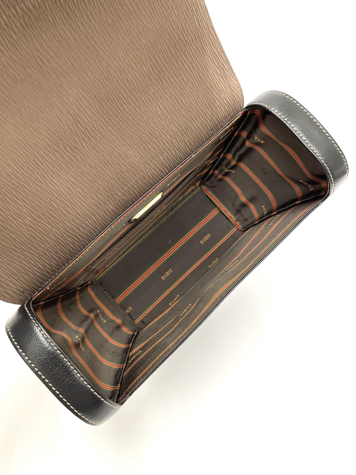 LOEWE ハンドバッグ ベラスケス レザー黒茶 ヴィンテージ LOEWE ハンドバッグ ベラスケス レザー黒茶 ヴィンテージ