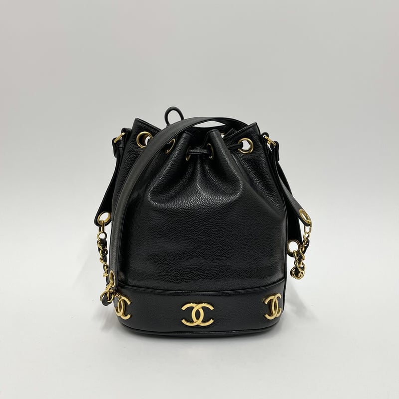 CHANEL キャビアスキン トリプルココ チェーンショルダーバッグ CHANEL キャビアスキン トリプルココ チェーンショルダーバッグ