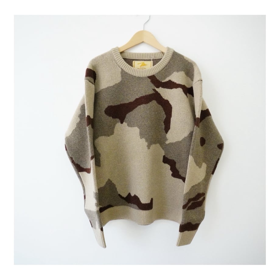 "CAMOSAI" CREW SWEATER (SAND CAMO) | plus2023.shop