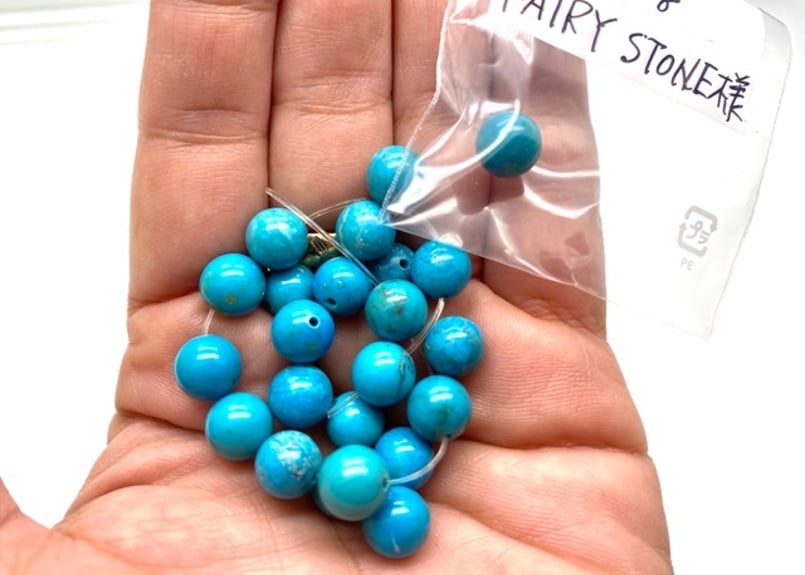 スリーピングビューティーターコイズ 8mm 鑑別済 1個 天然石 スリーピングビューティーターコイズ 8mm 鑑別済 1個 天然石
