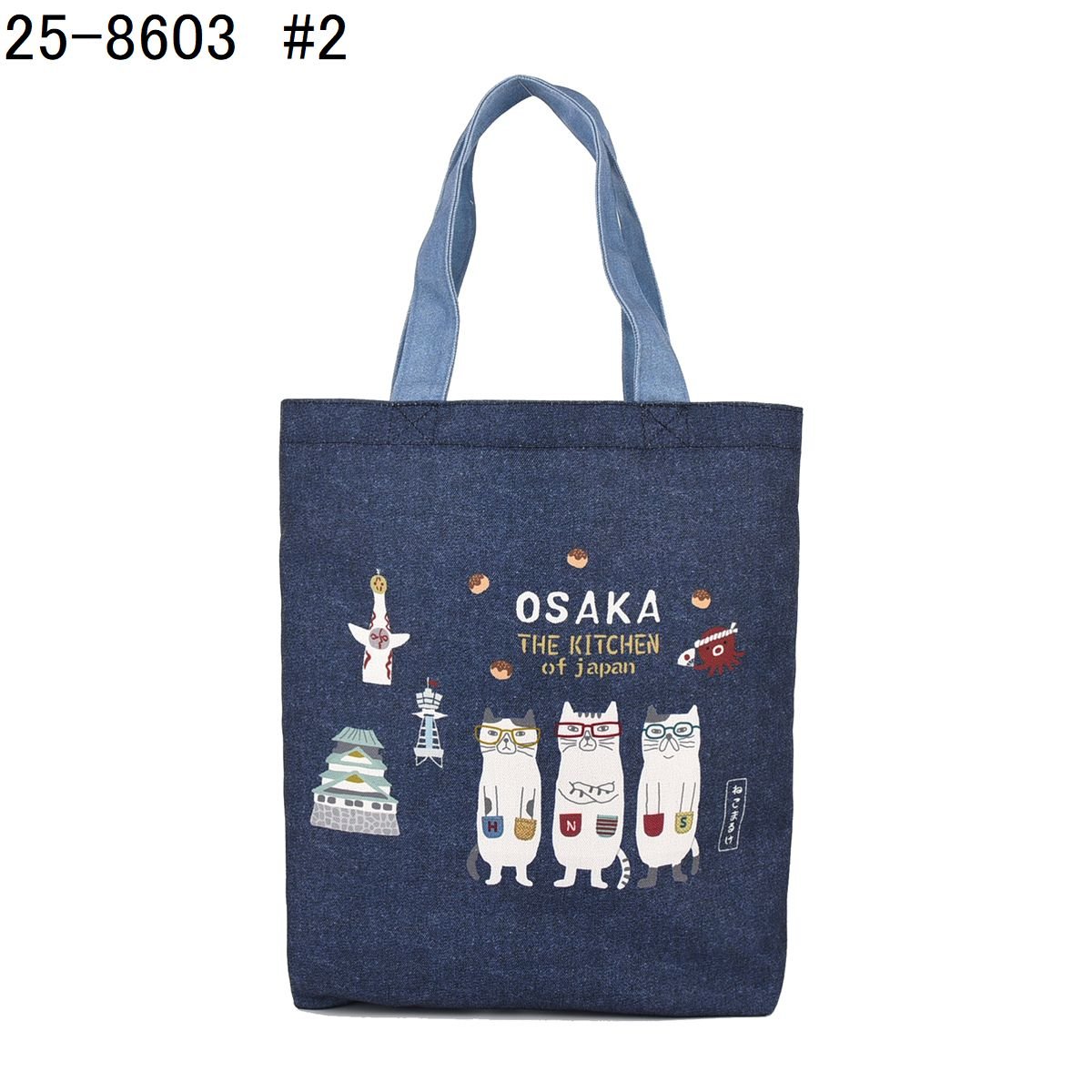 25-8603 キャンバストートバッグ ネコまるけ大阪ランデブー柄 | KUSUGURU STORE