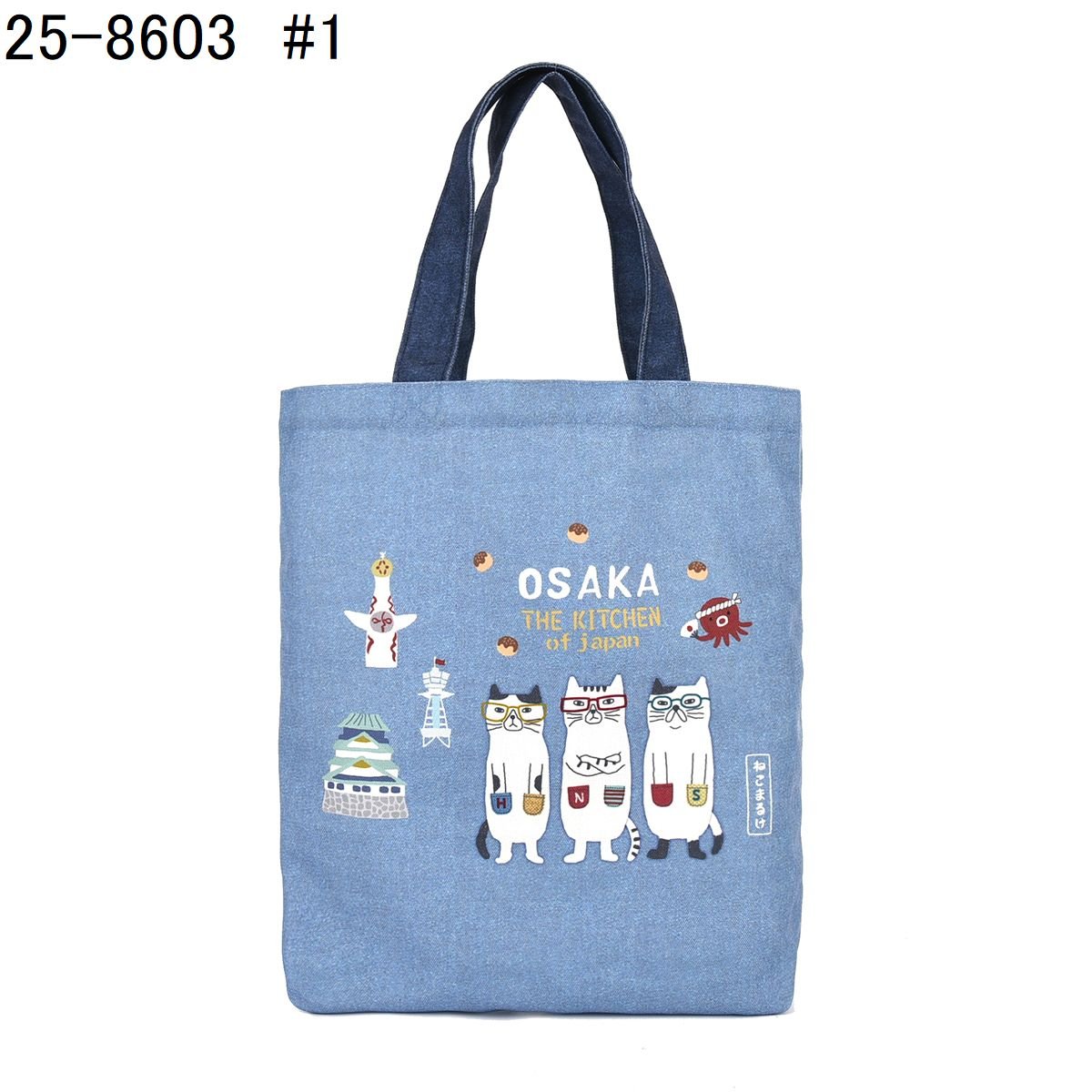25-8603 キャンバストートバッグ ネコまるけ大阪ランデブー柄 | KUSUGURU STORE