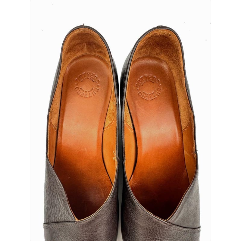 ブッテロ BUTTERO レザーパンプス 37/約23.5cm チャコールブラウン