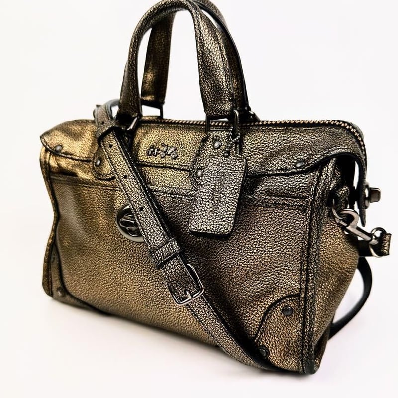 コーチ 33684 ライダー 24 サッチェル メタリックレザー 2way コーチ 33684 ライダー 24 サッチェル メタリックレザー 2way