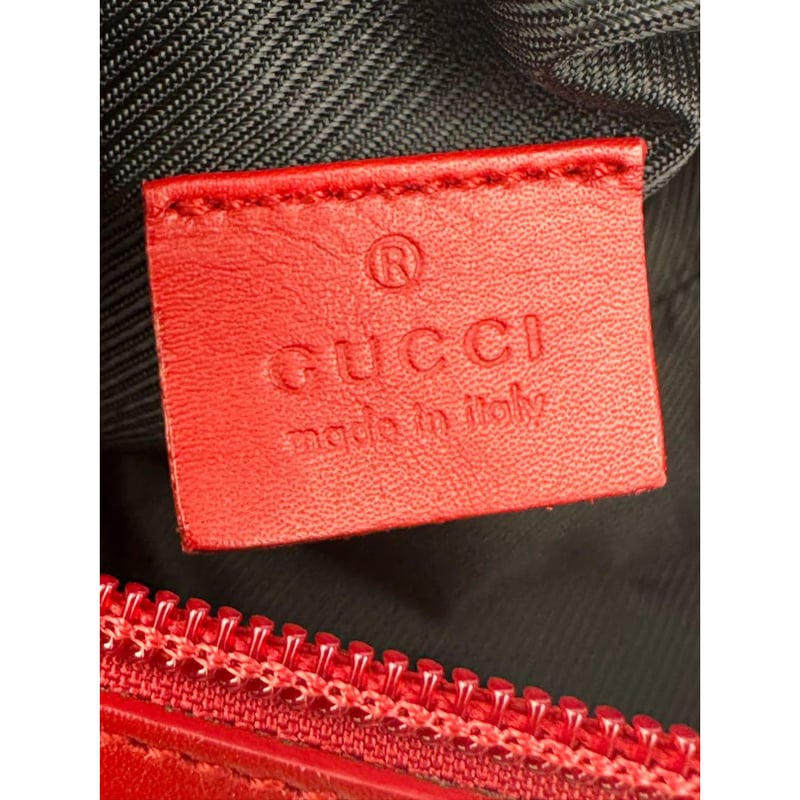 GUCCI グッチ GGキャンバス ブラウン×レッド 化粧ポーチ コスメ GUCCI グッチ GGキャンバス ブラウン×レッド 化粧ポーチ コスメ
