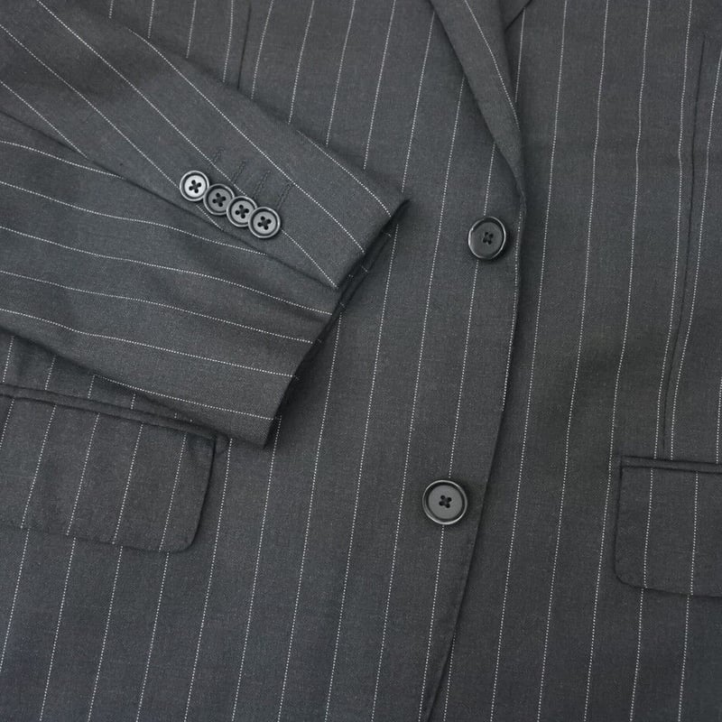 33|UNITED ARROWS 2Bダークグレーストライプスーツ(50) 定価 33|UNITED ARROWS 2Bダークグレーストライプスーツ(50) 定価