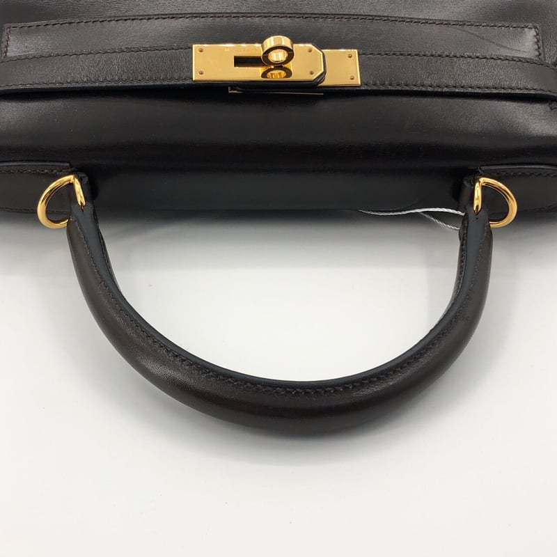 エルメス ケリー28(2) ボックスカーフ ノワール ゴールド金具 エルメス ケリー28(2) ボックスカーフ ノワール ゴールド金具