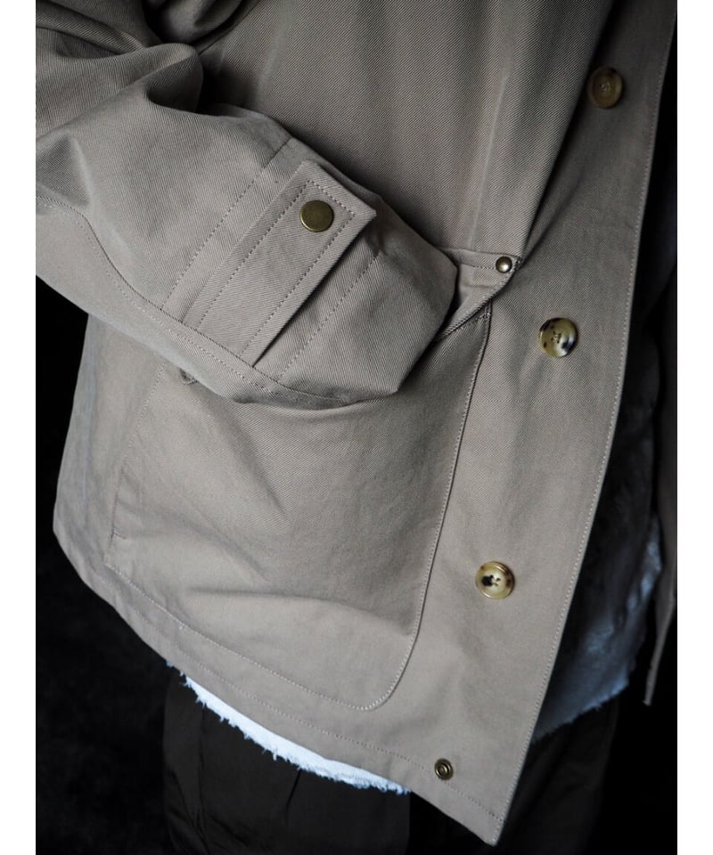 ULTERIOR WASHED CHANBRAY GABADINE SHORT BLOUSON ULTERIOR WASHED CHANBRAY GABADINE SHORT BLOUSON