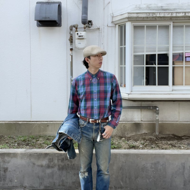 70s CHAPS RALPH LAUREN Malti color checked shir 70s CHAPS RALPH LAUREN Malti color checked shir