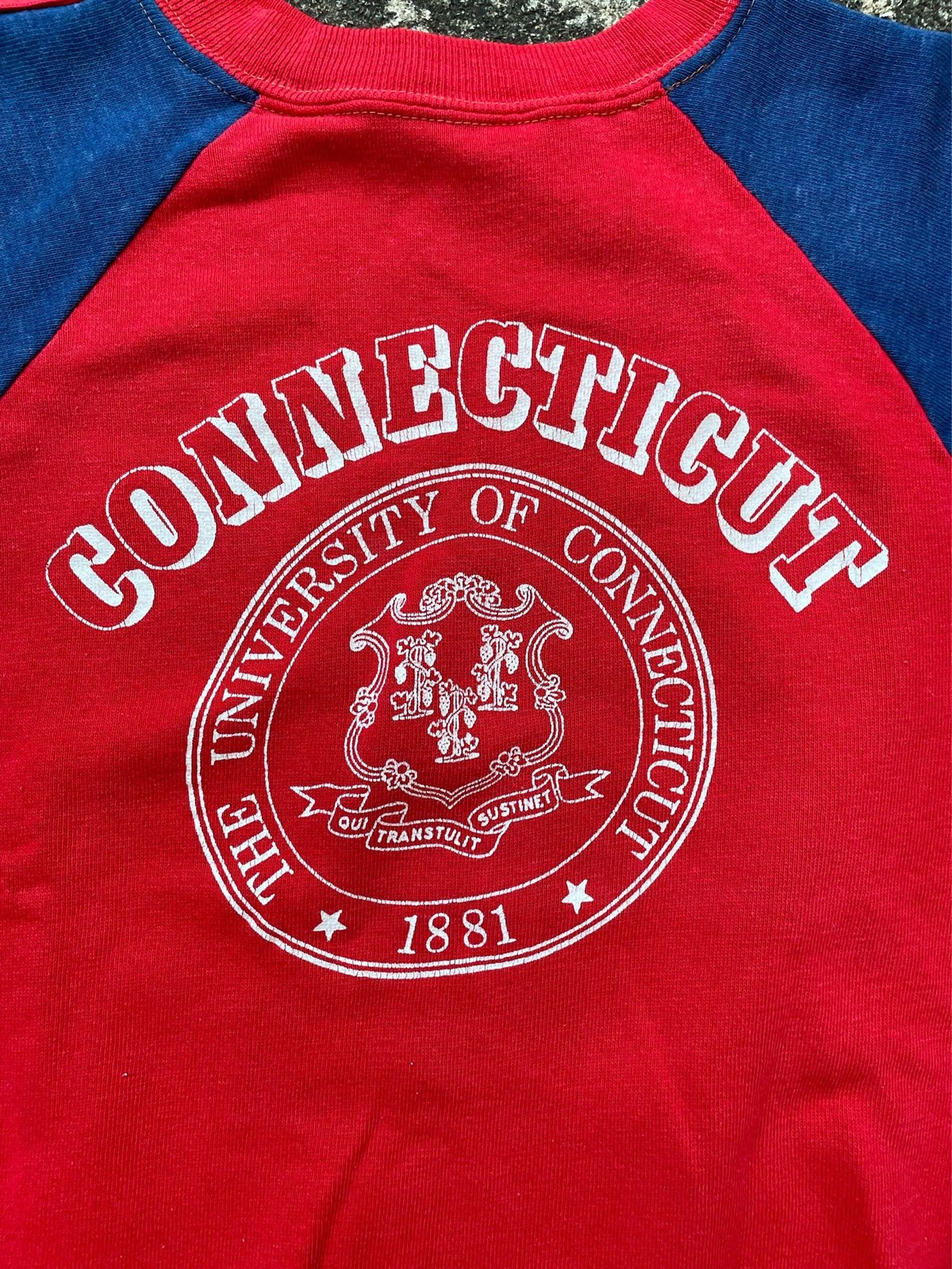 70s〜80s CONNECTICUT two-tone color sweatshirt