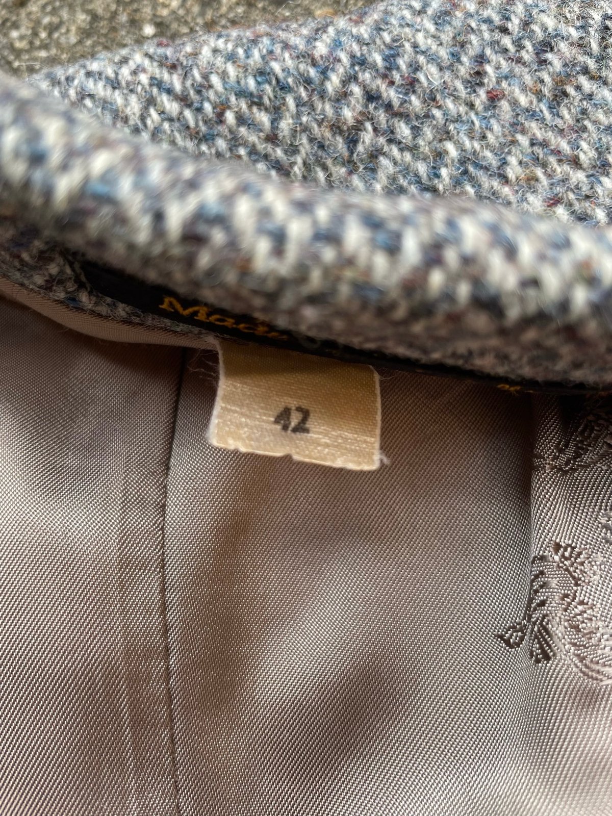 90s Harris Tweed×ORVIS tailored jacket 【double 90s Harris Tweed×ORVIS tailored jacket 【double
