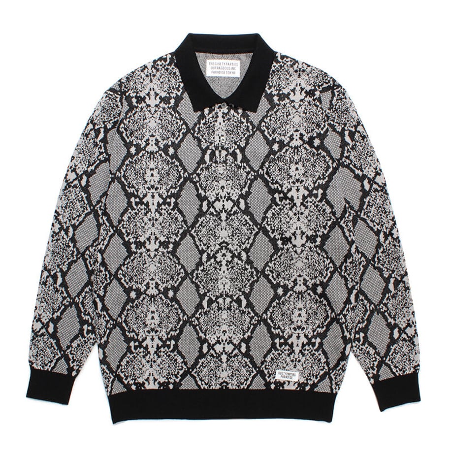 WACKO MARIA ワコマリア PYTHON KNIT POLO SHIRT | THE ...