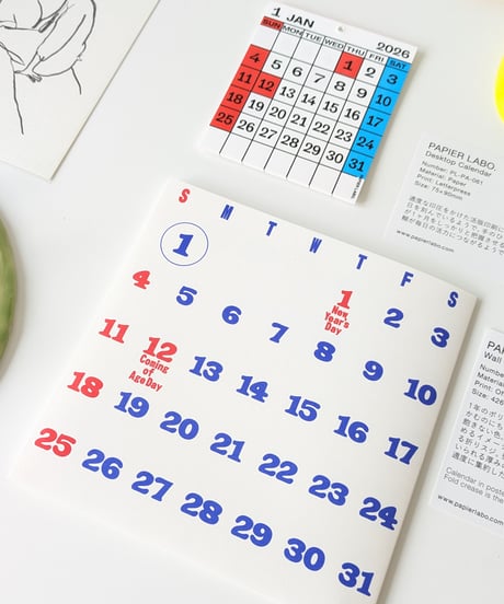 PAPIER LABO 2026 Wall Calendar | M a t o ,,t o...