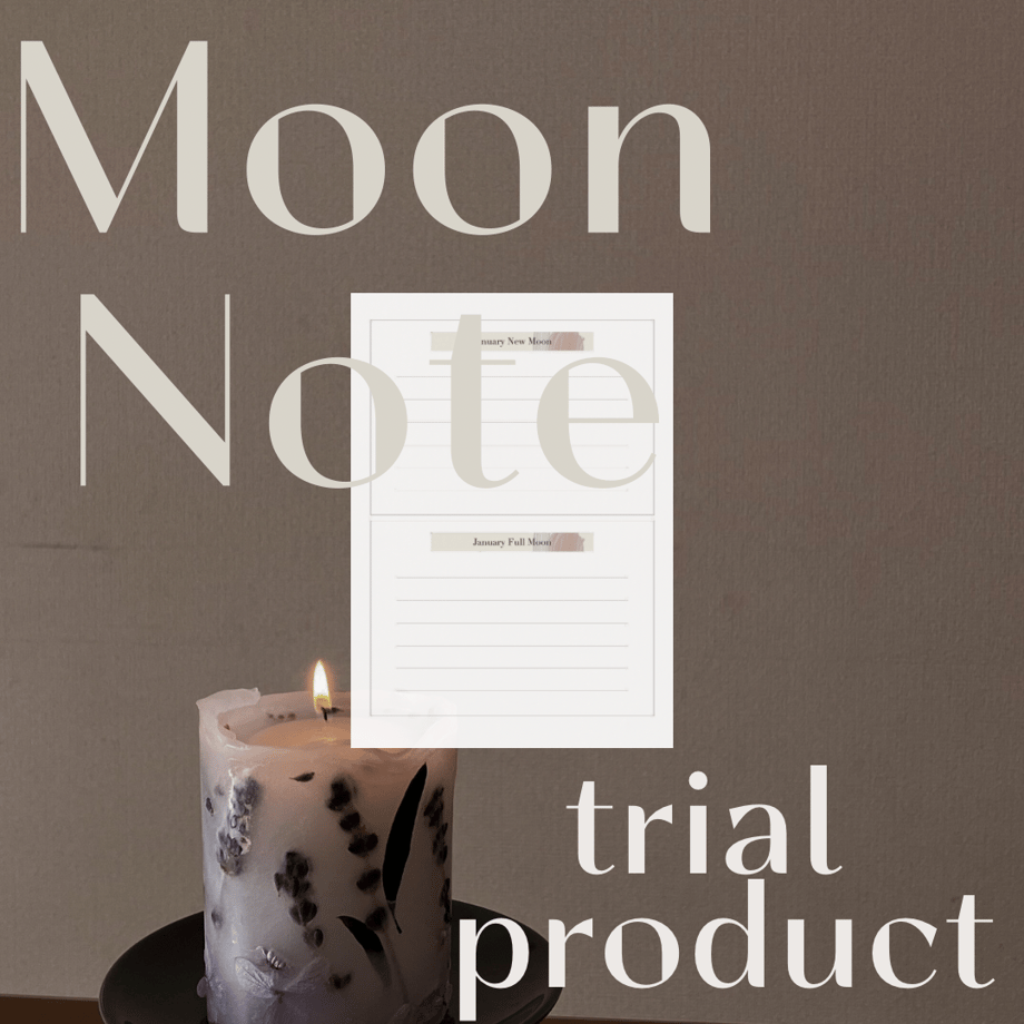 [free]新月・満月ノート｜お試し版 | Design by YOU / designTU