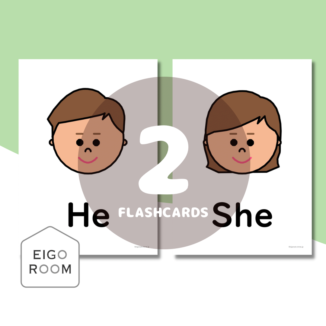 絵カード〈"He" "She" Flashcards 彼・彼女ピクチャーカード①〉 2page...