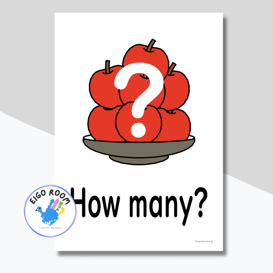 絵カード〈"How many?" Flashcard 「いくつ？」ピクチャーカード〉 1pag...