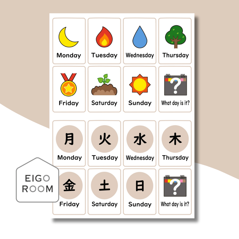 ミニカード〈The Days of the Week Mini Cards 曜日のミニカード〉...