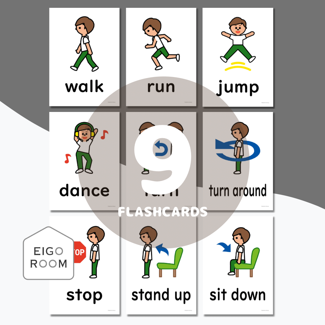 Simon saysゲーム〈Simon says Flashcards 指示ゲームピクチャーカ...