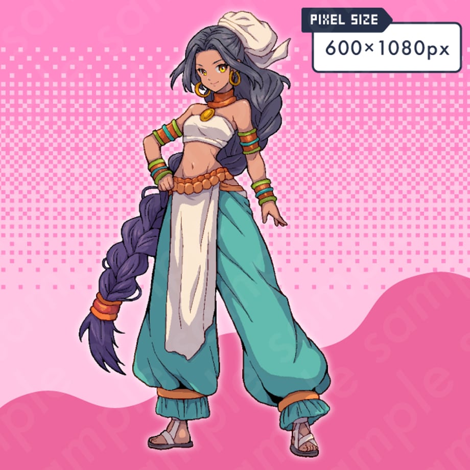 Pixel Art: Braided Female - Dancer/Adventurer/S...