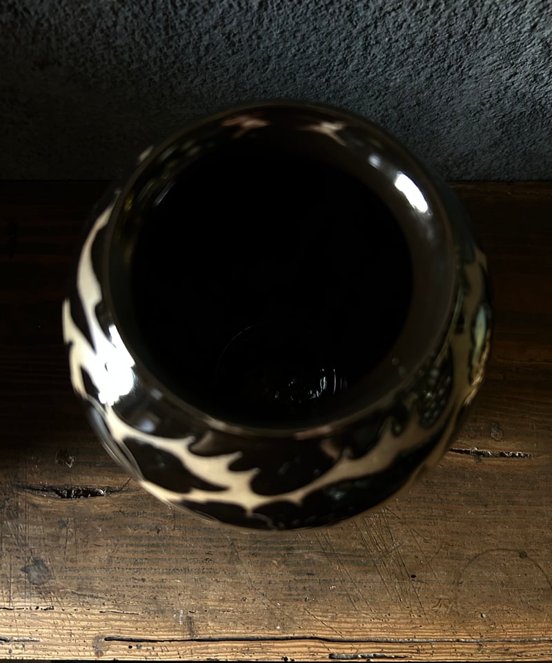 砥部焼の花器/竹山窯/飾り壺/花瓶/インテリア | 骨董 砥部焼の花器/竹山窯/飾り壺/花瓶/インテリア | 骨董
