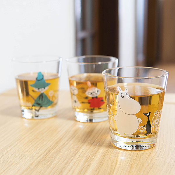 MOOMIN(ムーミン) クッピーガラスタンブラー 260ml 持ちやすいサイズのコップ