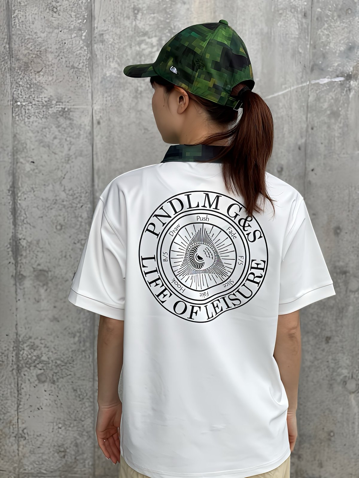 CIRCLE LOGO TURF CAMO POLO WHITE | pendulum