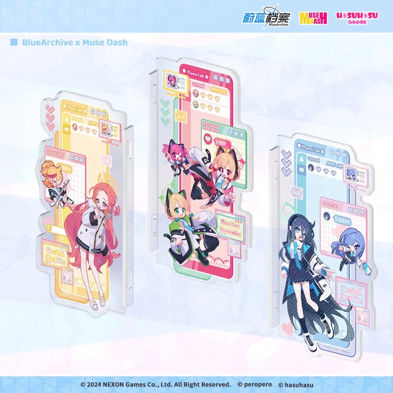 Muse Dash】ブルアカ コラボ パソコン サイド アクリルスタンド Muse Dash】ブルアカ コラボ パソコン サイド アクリルスタンド