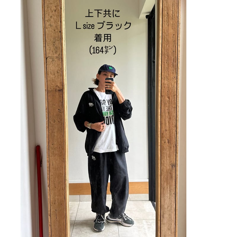 nylon pants ブラック(ホワイトロゴ) | AROIDER'S STORE nylon pants ブラック(ホワイトロゴ) | AROIDER'S STORE